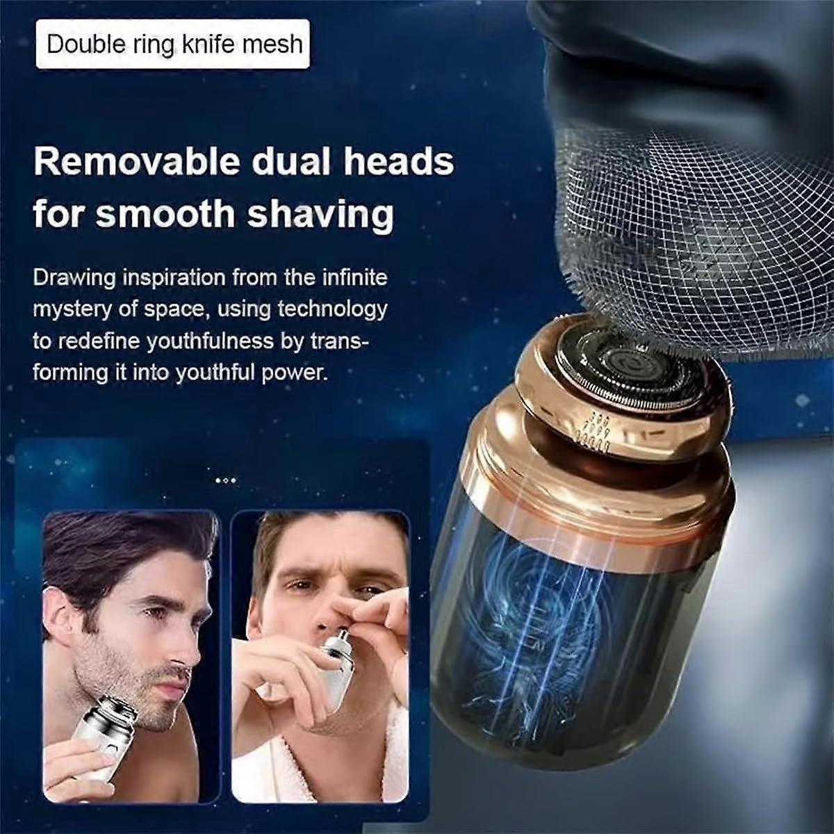 Capsule Razor,Mini Portable Electric Shaver,2 in 1 Shaver with Nose ...