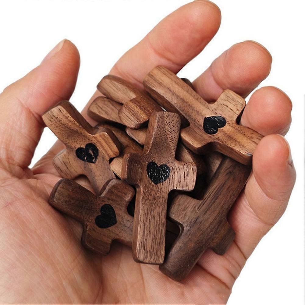 Pocket Holding-Cross Fidgets Toy Wooden Crosses Fingertip Stress Relief ...