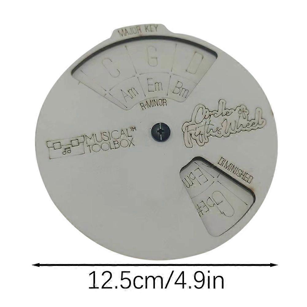 Wooden Melody Tool - Round Circle of Fifths Chord Wheel for Musicians ...