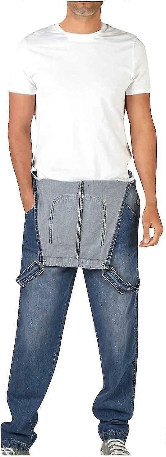 Dgoopd Denim Bib Overalls for Men Big And Tall Work Overalls Fashion ...
