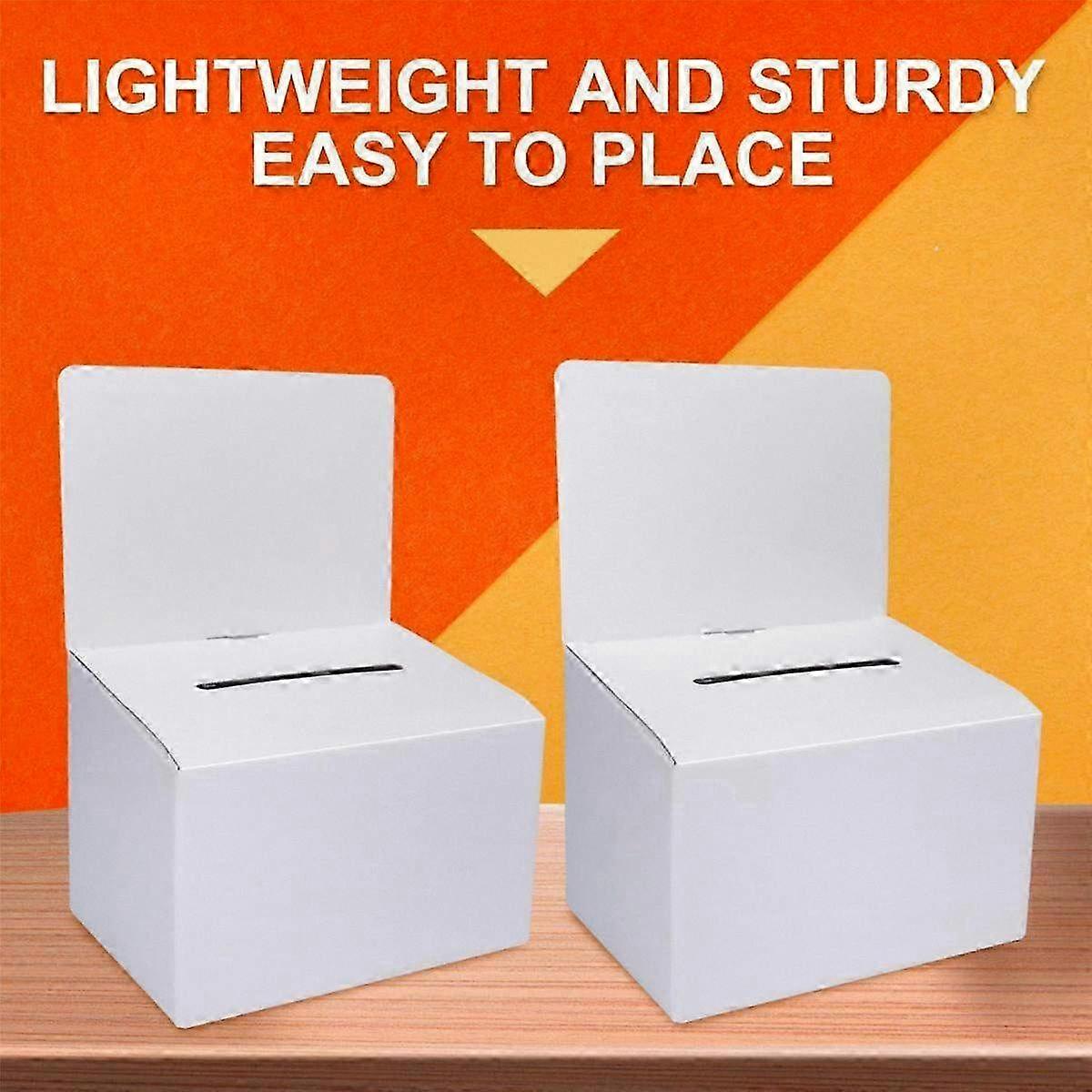 6x6 Inch Cardboard Ballot Box with Slot, 24 Pack Raffle or Donation Box ...