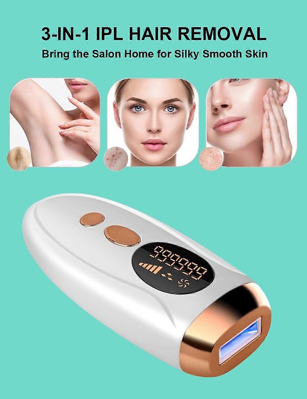IPL Hair Removal,Laser Hair Removal At-Home for Women Men, 999,999 ...
