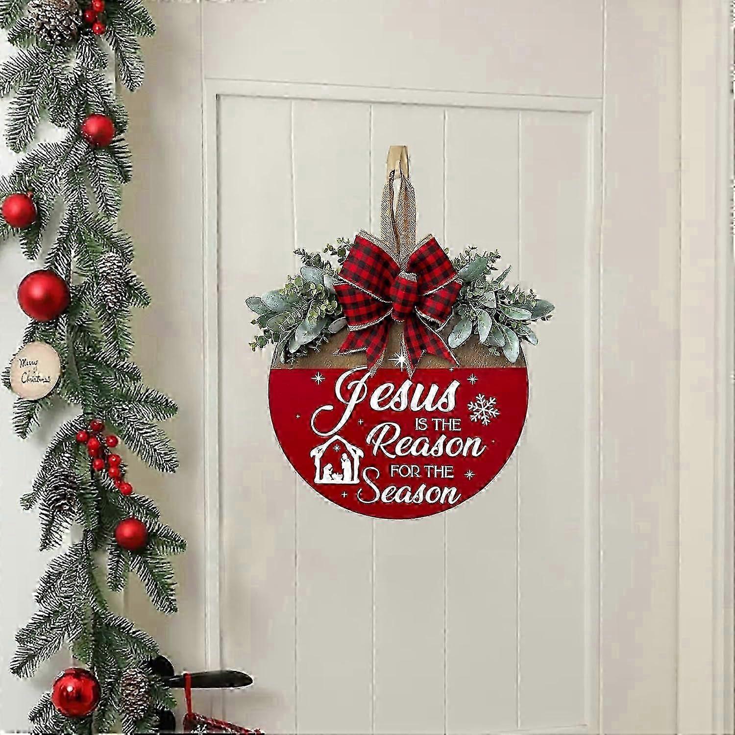 Jesus is the Reason for the Season Door Signs, Wooden Religious ...