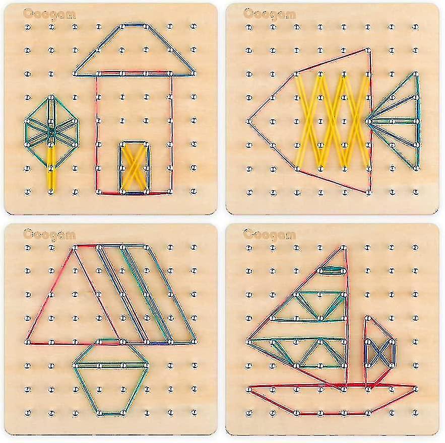 Wooden Geoboard Mathematical Manipulative Material Array Block Geo ...