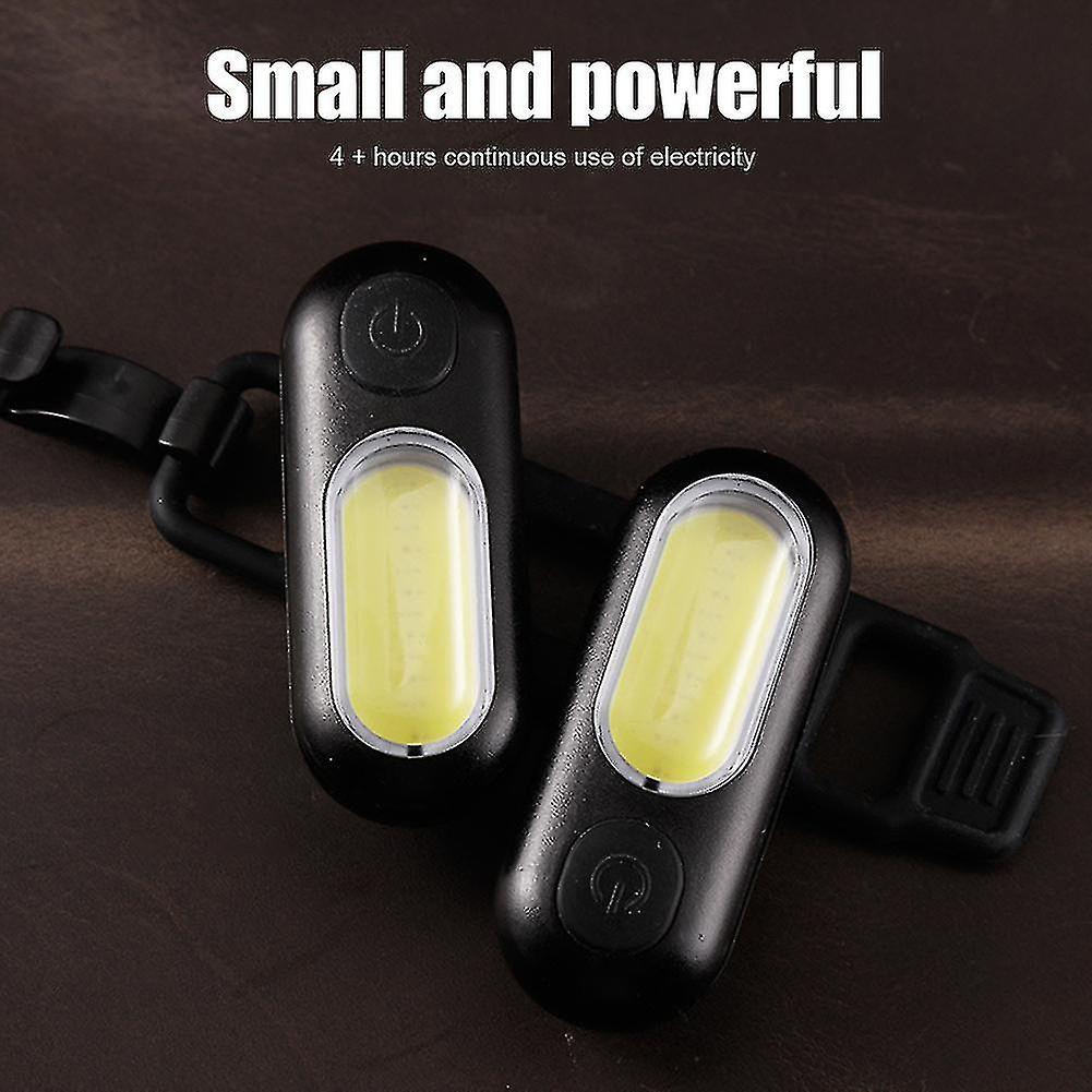 Cob Led Bicycle Lamp Usb Rechargeable 5 Modes Red White Mtb Road Bike ...