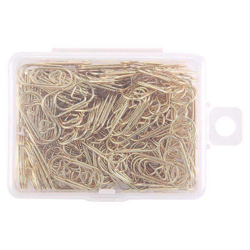 150 Pieces Gold Cute Paper Clips Mini Clips Heart Shaped Paperclips ...