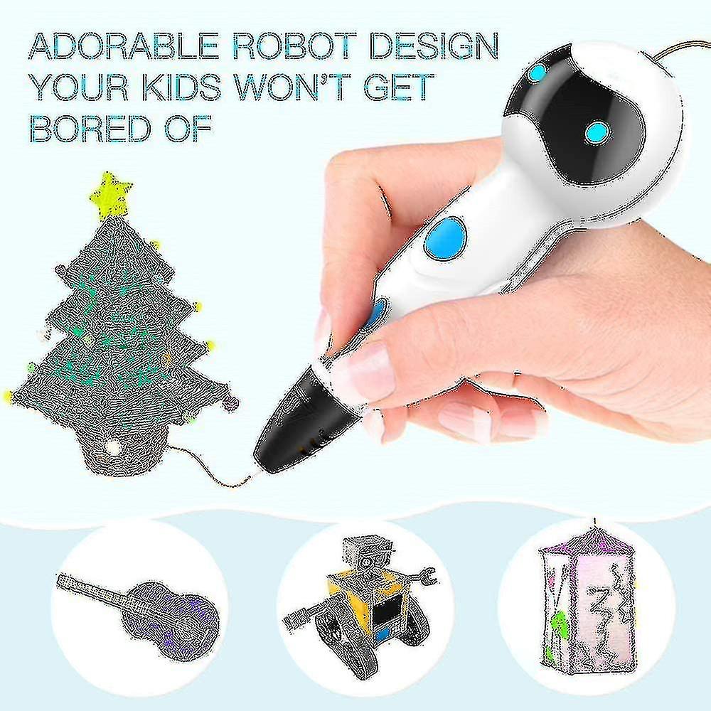 3d Pen, First Robot 3d Drawing Printing Printer Pen With Voice Prompts Pla Filament Refills ...