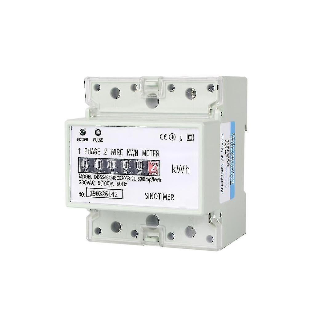 Electric Single Phase Two Wire Ac 220v 100a Energy Meter Kwh Counter ...