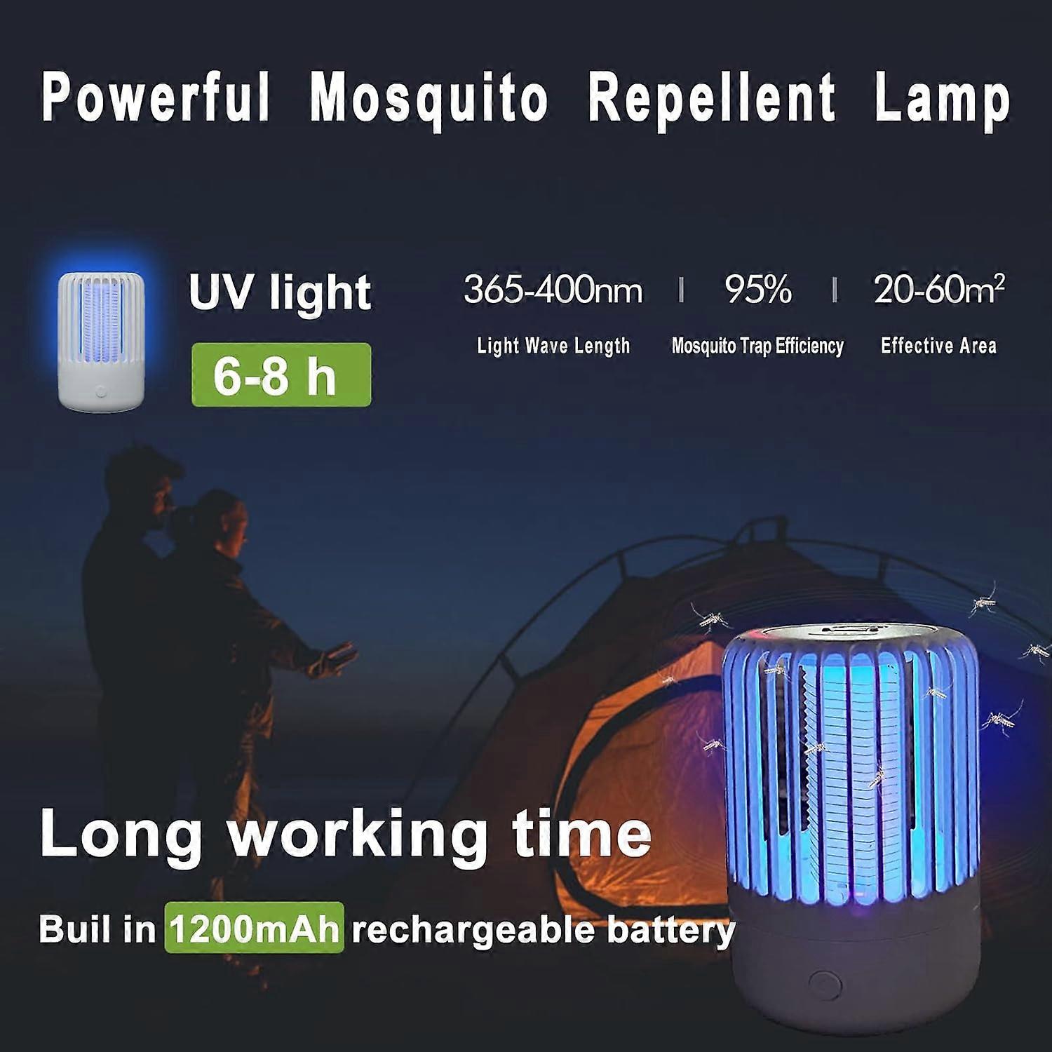 Mosquito Repellent Lamp, Rechargeable Fly Mosquito Killer Device ...