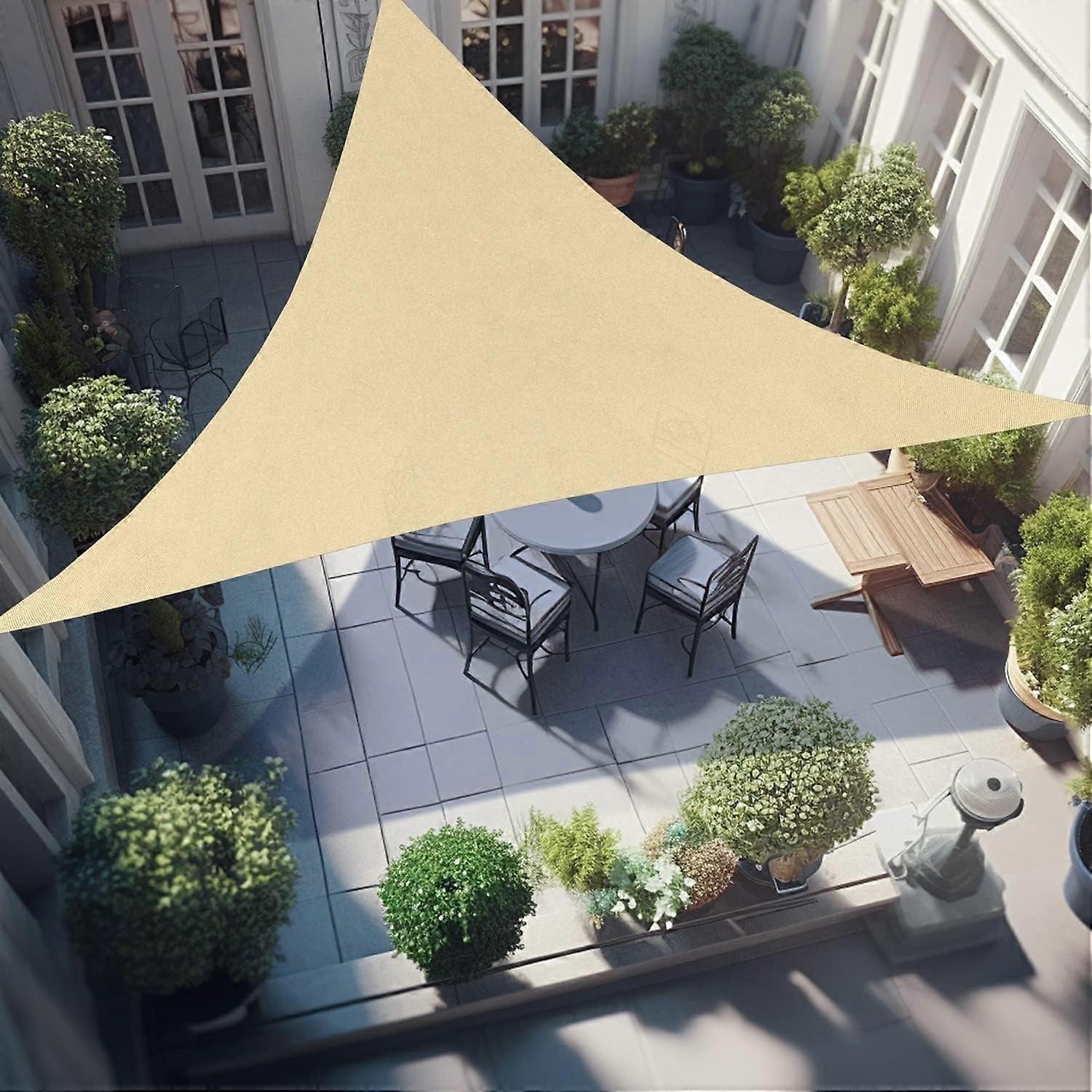 Triangular Shade Sail 3x3x3m, PES Waterproof Material | Tear-proof ...