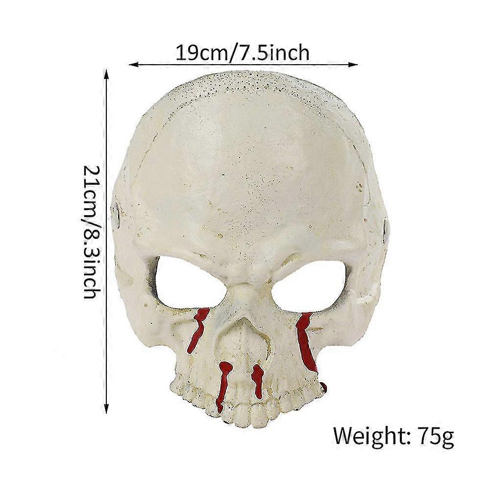 Horror Skull Mask Adult Scary Skulls Half Face Halloween Masquerade ...