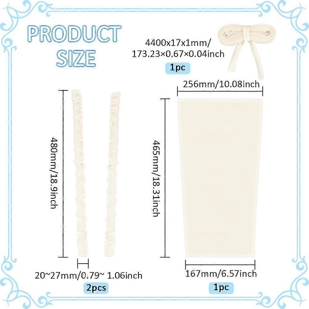 Beige Satin Zipper Replacement Set Satin Corset Back Kit Adjustable DIY ...