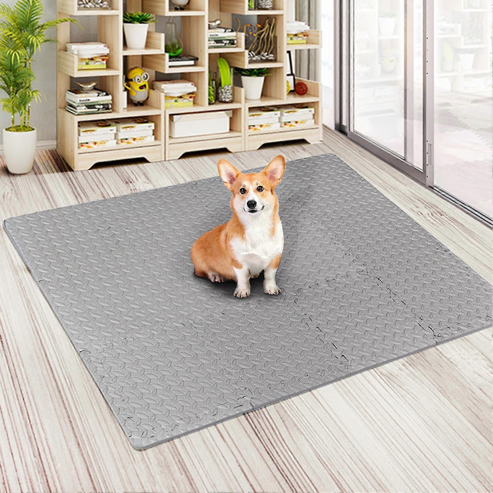 12pcs Interlocking Floor Mat Eva Puzzle Rubber Tiles Soft Foam Exercise ...
