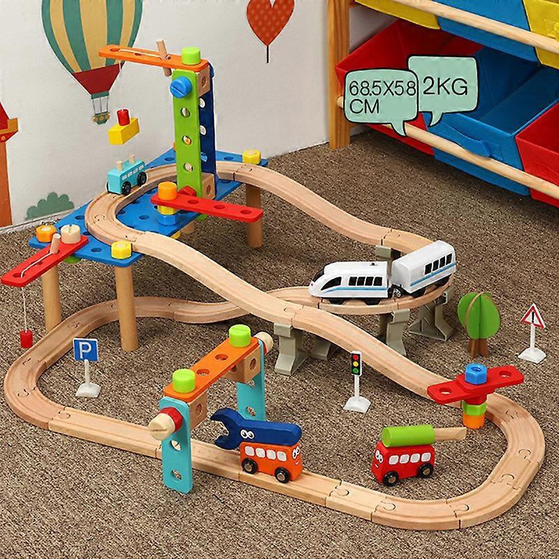 NEW Wooden Train Track Accessories Toys Train Railway Compatible with ...