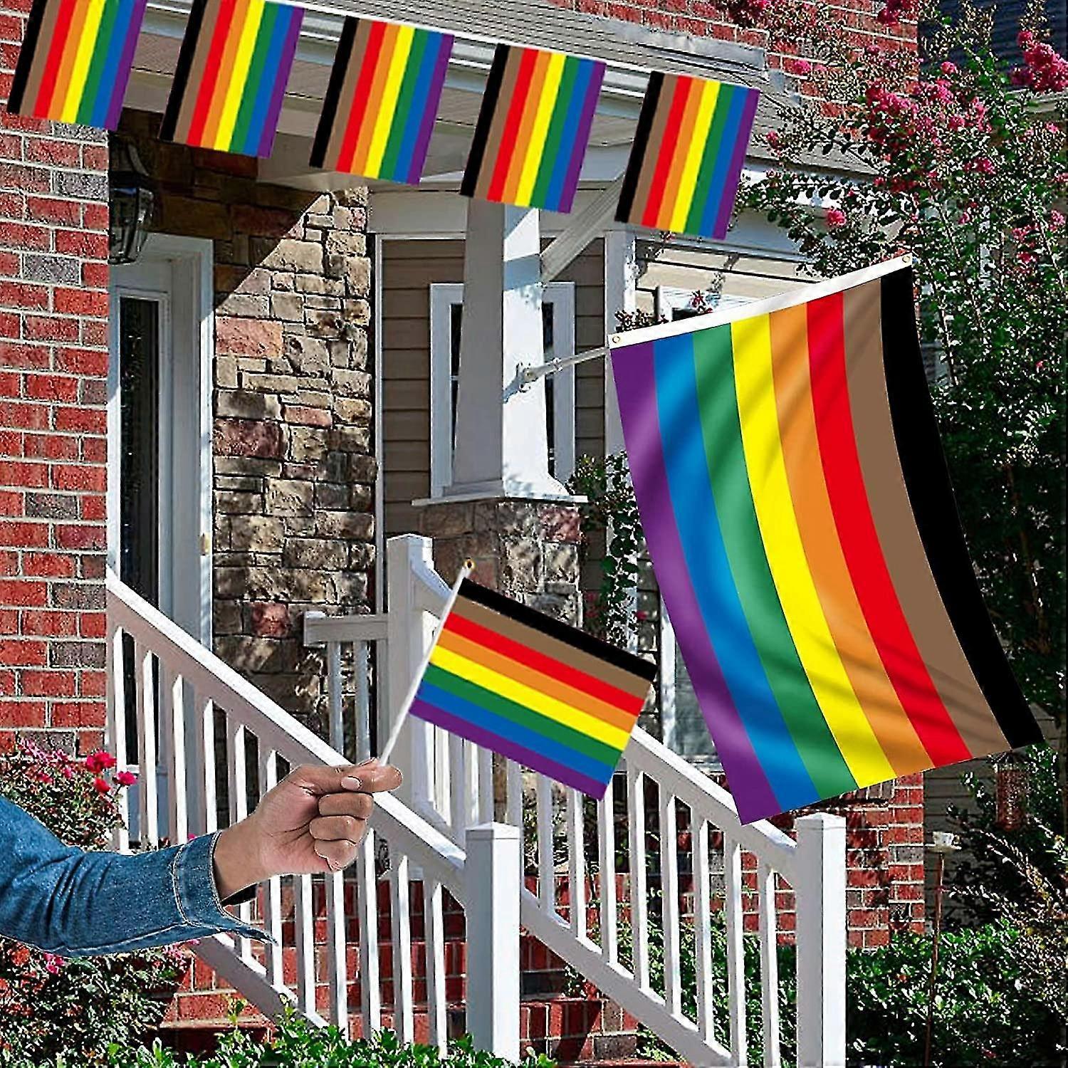 Rainbow Pride Flag | Rainbow Flag Banner,59 * 35in Large Flag, 9.8in ...