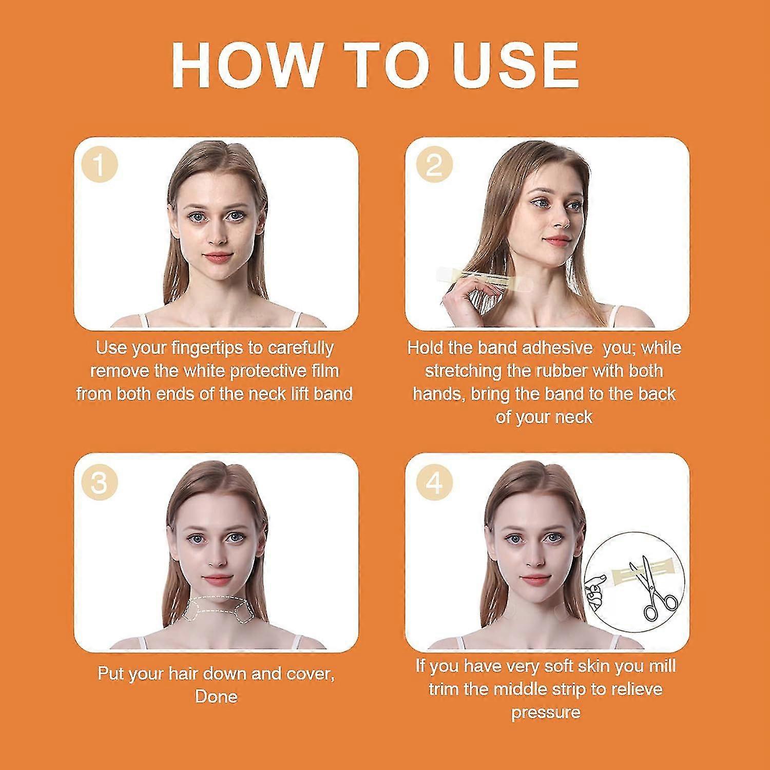 Neck Lifting Tapes, Neck Rescue Instant Correcting Strips Invisible ...