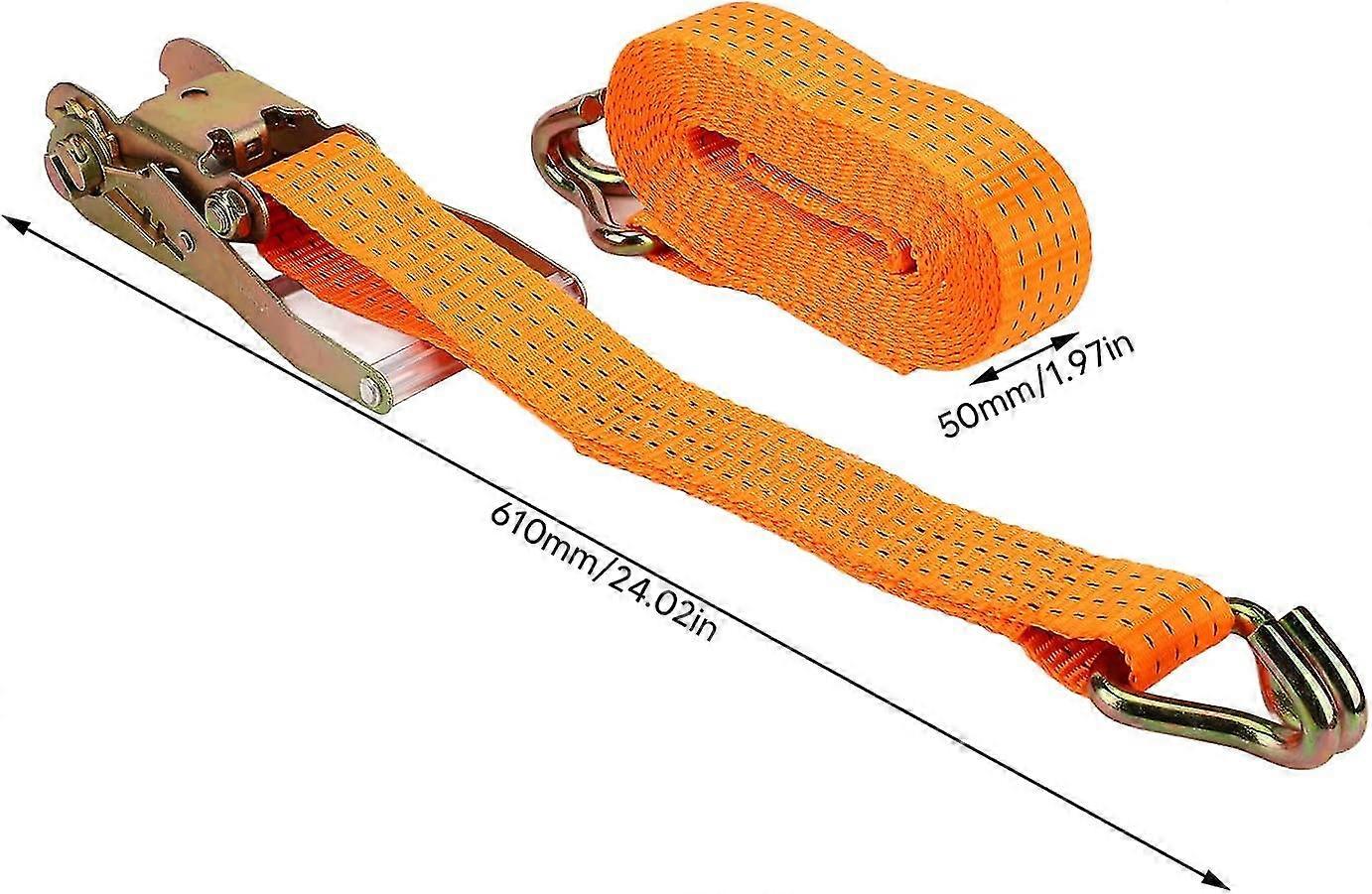 Strapping Heavy Duty Cargo Ratchet With Double Hooks (orange) (1pcs ...
