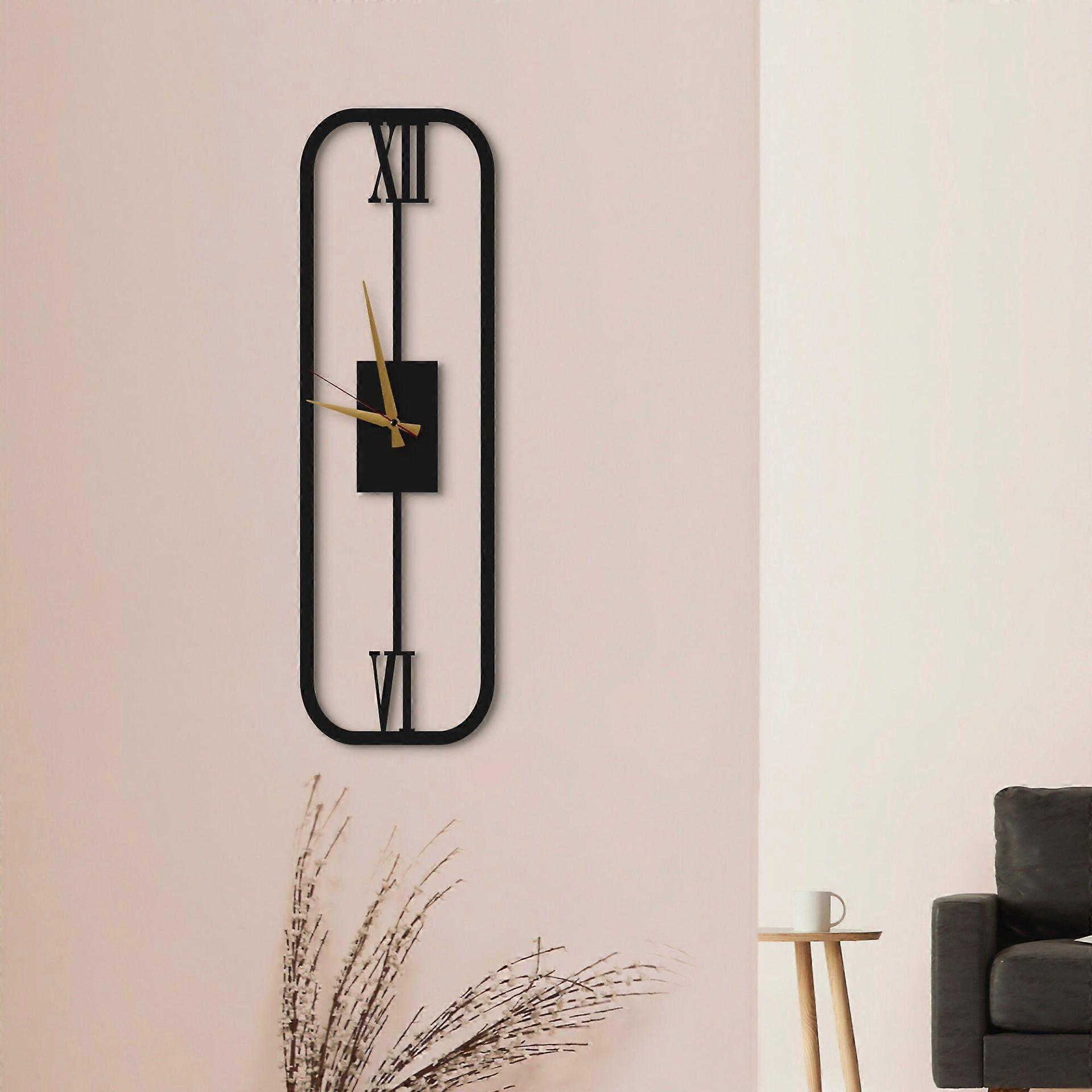 Rectangular Sleek Metal Wall Clock | Fruugo UK