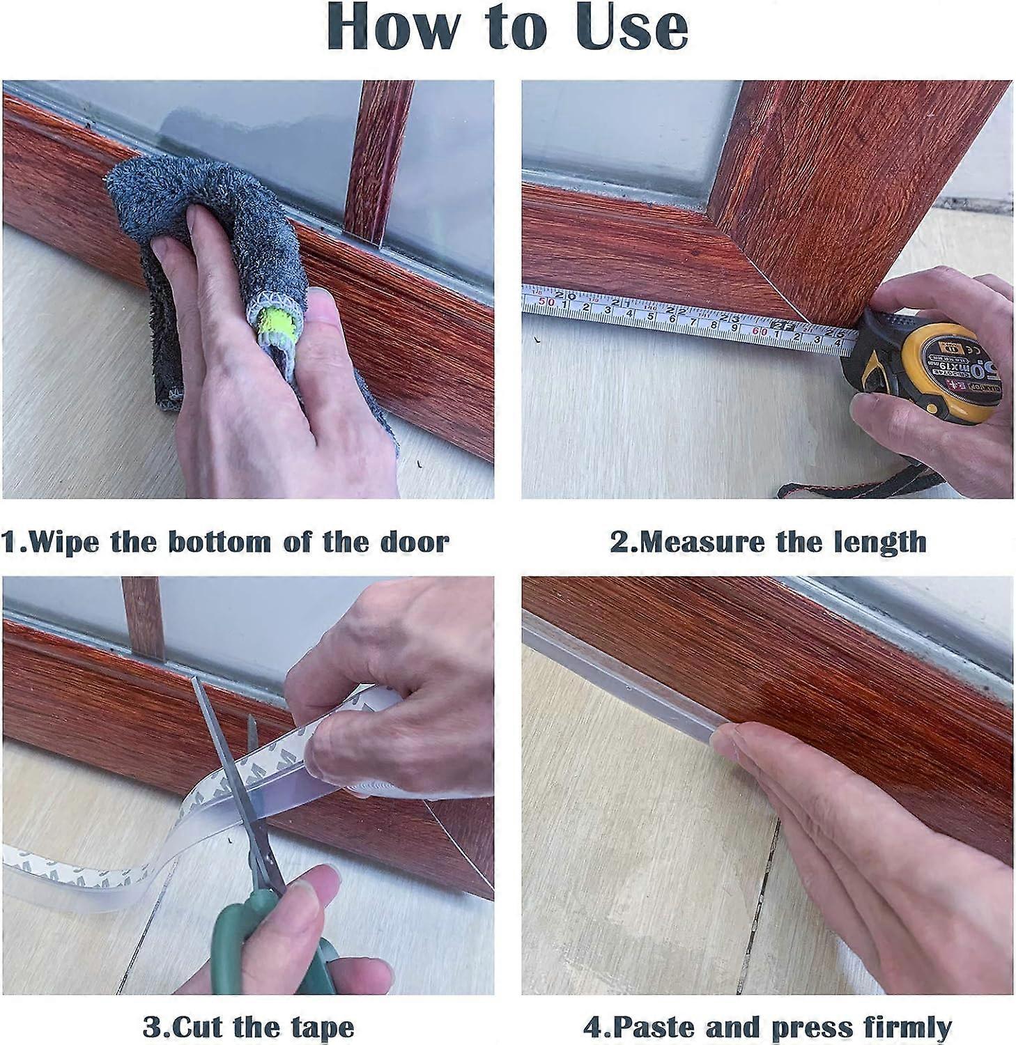 10m25mm 2-pack silicone sealing strips self-adhesive door and window ...