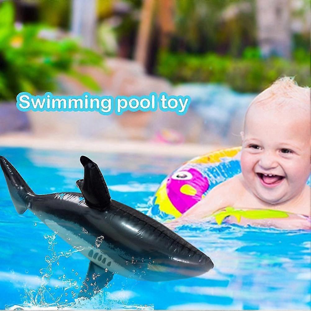 Inflatable Shark Toys Swimming Pool Safety Float Water Playing For Kids ...