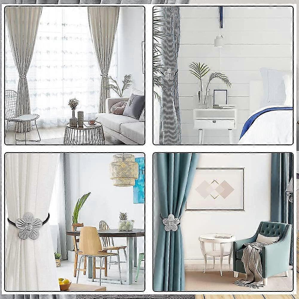 Curtain Buckle, 2 Pieces Magnetic Curtain Rope, Curtain Tiebacks ...