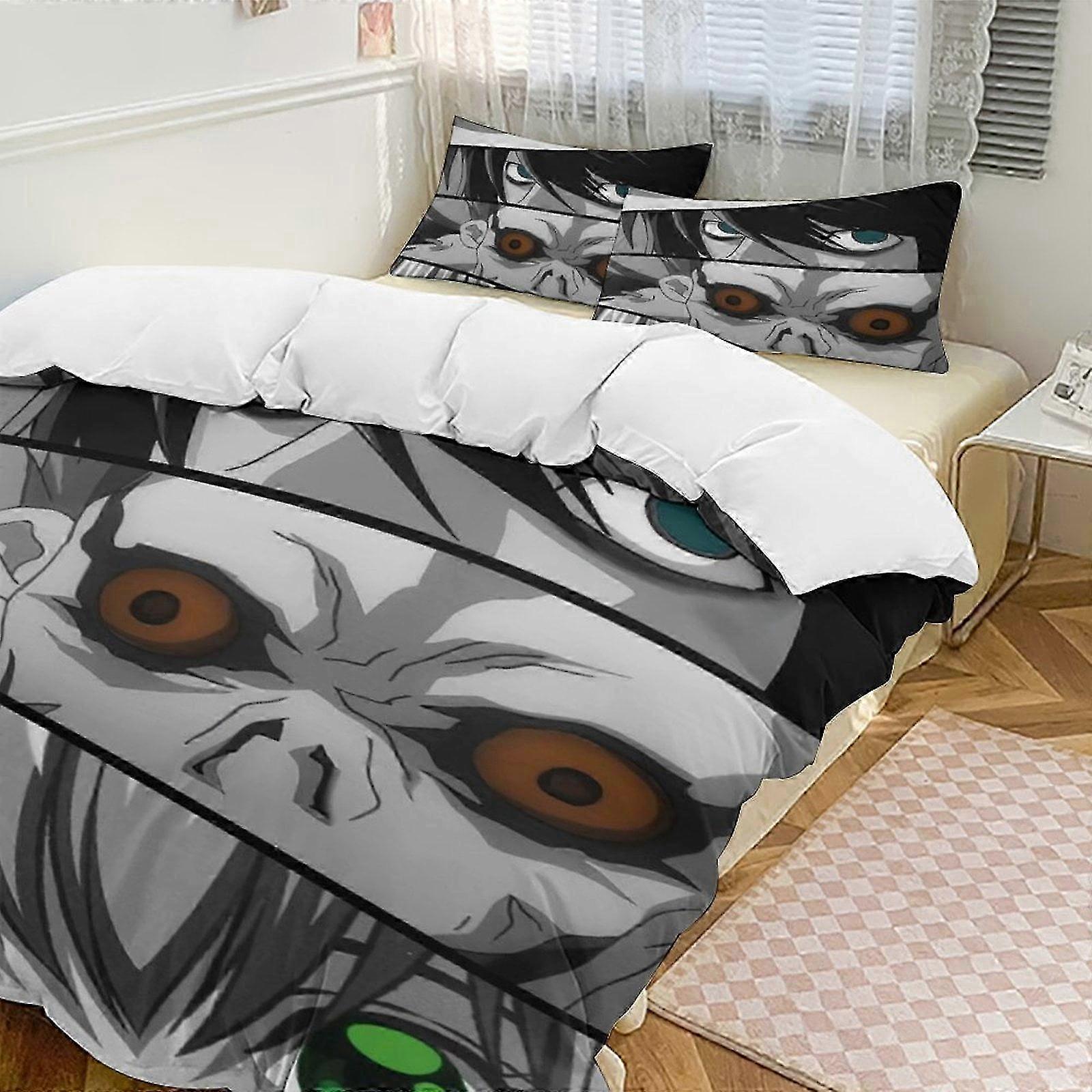 o875 Bed Sheets Death Note Anime Home Bed3-piece Set,Lightweight and ...