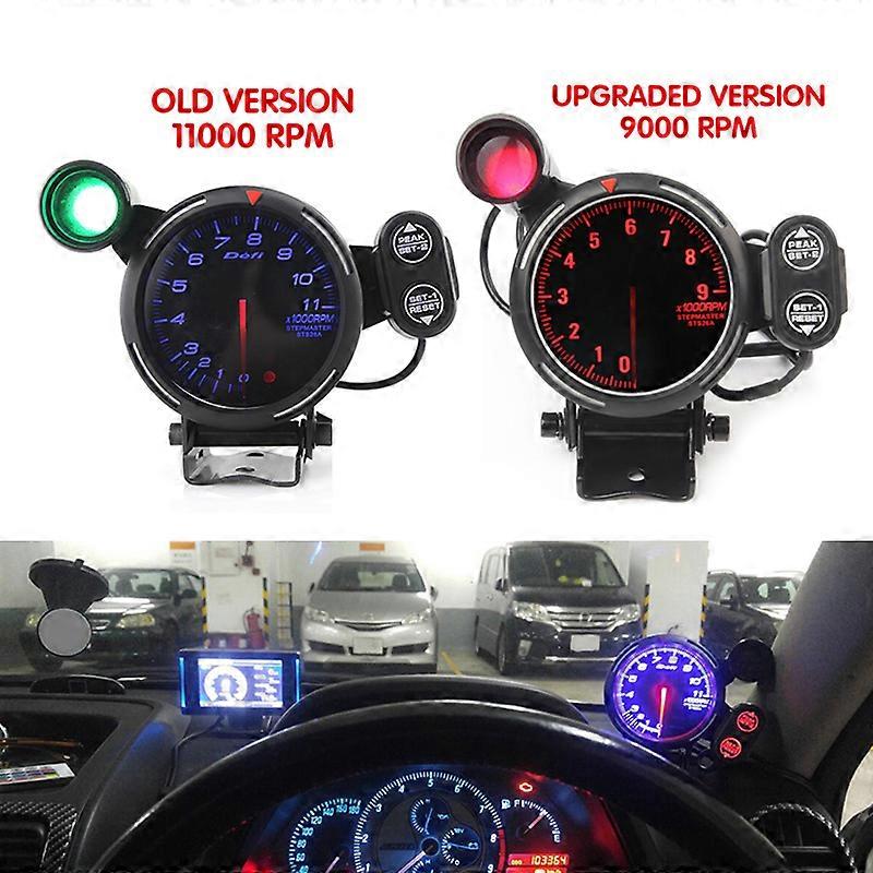 New upgraded version 9000 RPM 11000 RPM 80mm LED tachometer racing car ...