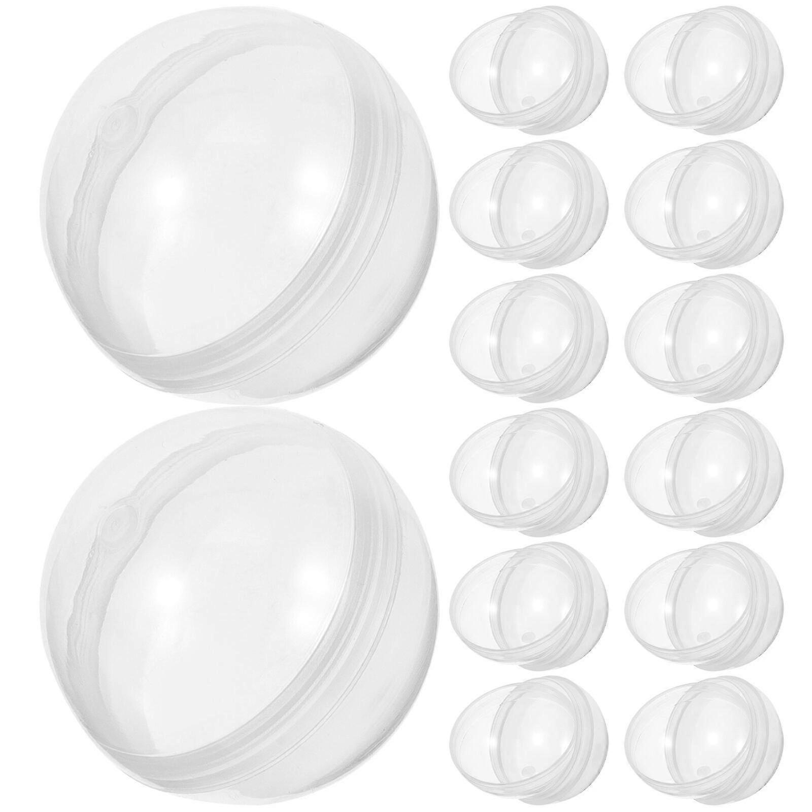 50pcs Plastic Transparent Balls Multi-purpose Twisted Round Balls Clear ...