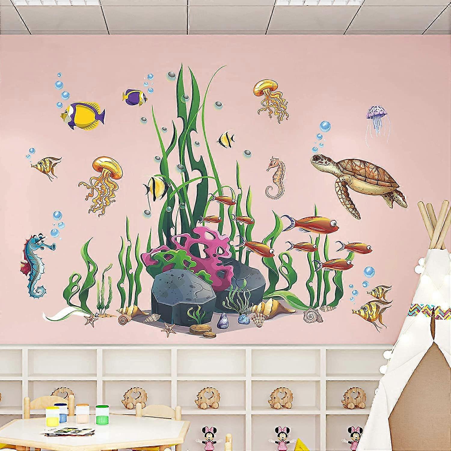 Ocean Wall Decals Under The Sea Fish Wall Stickers Ocean Animals Wall ...