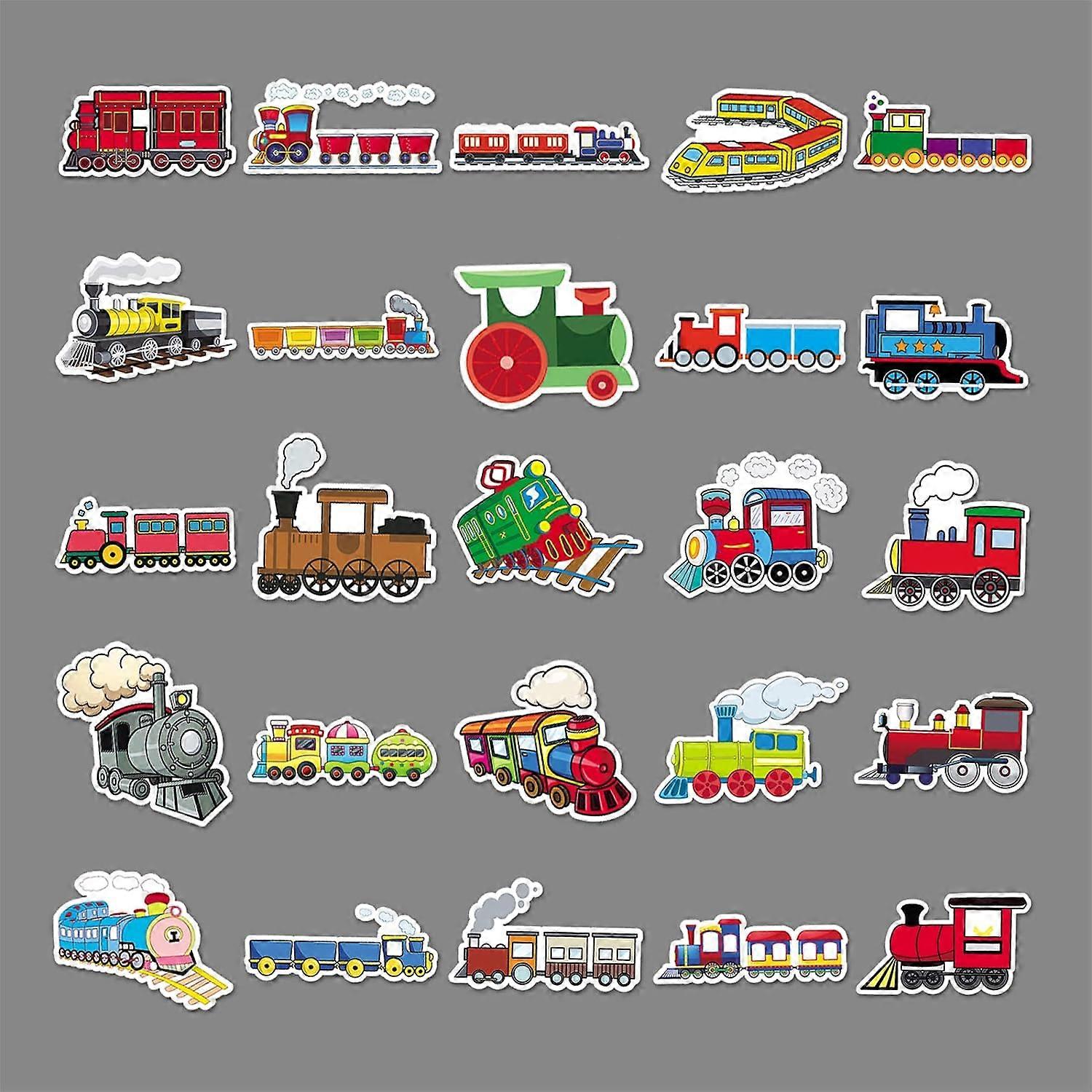 Train Stickers | 50pcs Cartoon Train Stickers for Teens, Kids, Adults ...