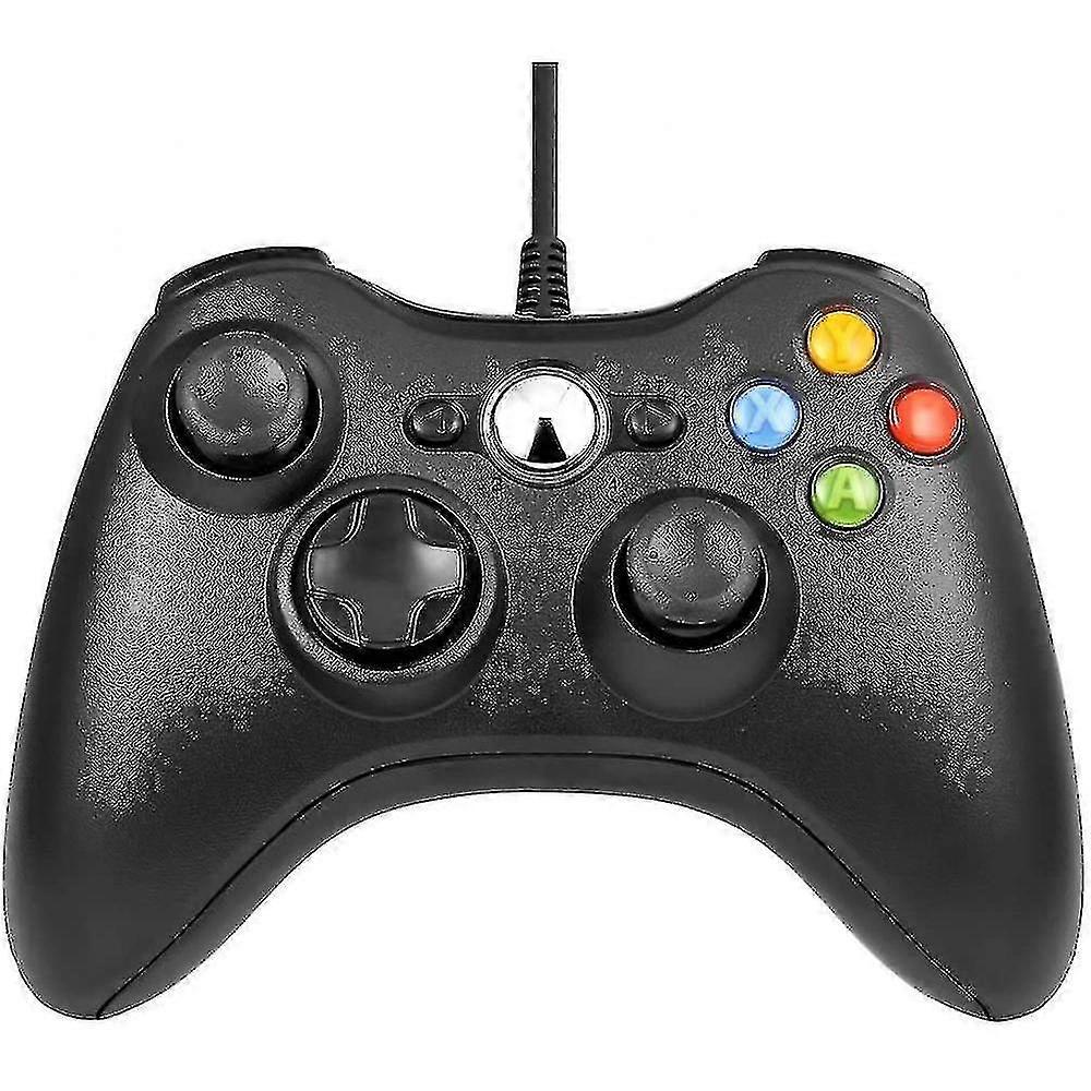 Wired Controller, Usb Gamepad For Microsoft Xbox 360/slim/pc(black) | Fruugo UK