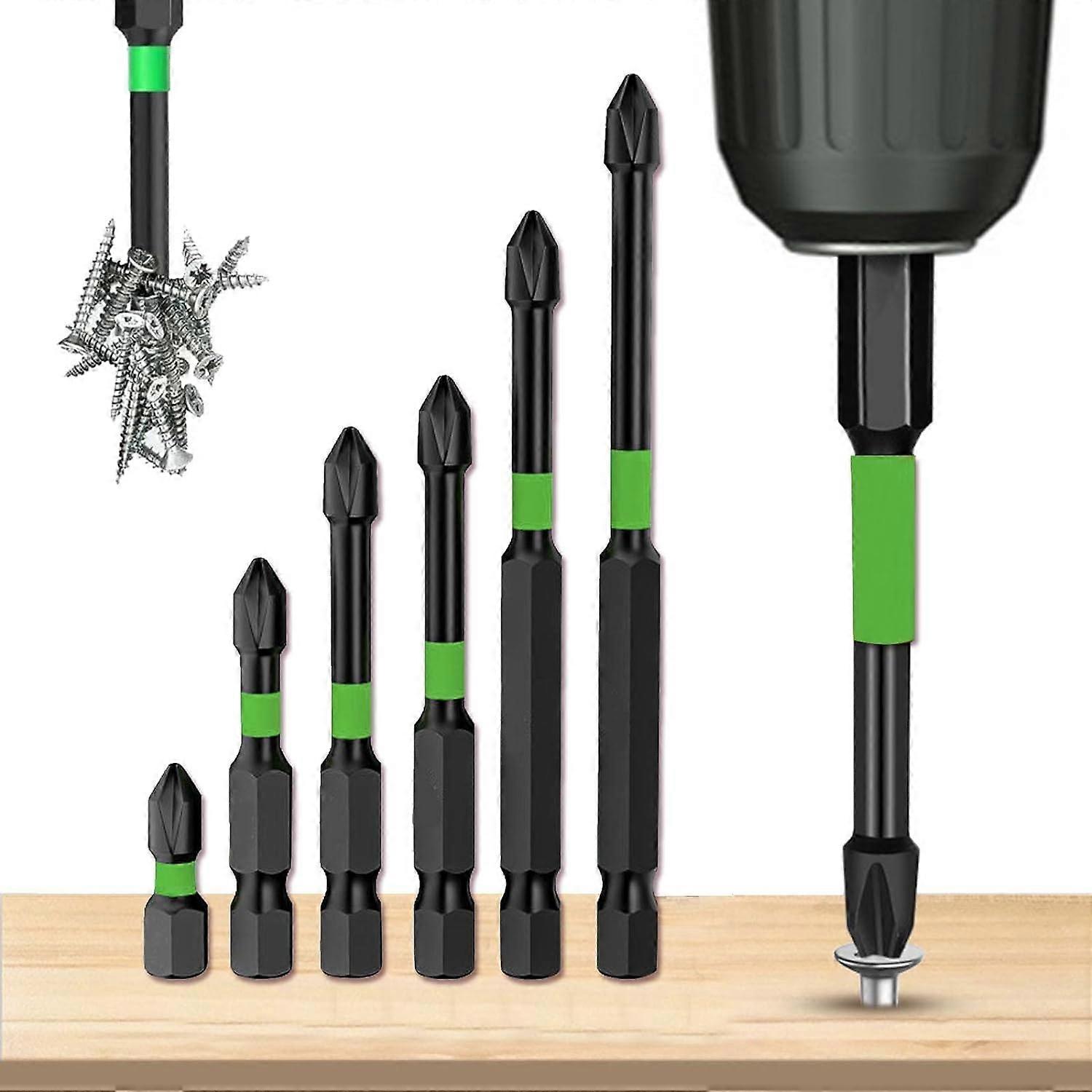 S2 Steel Non-Slip Magnetic Screwdriver Bit Set with Phillips Slot and ...