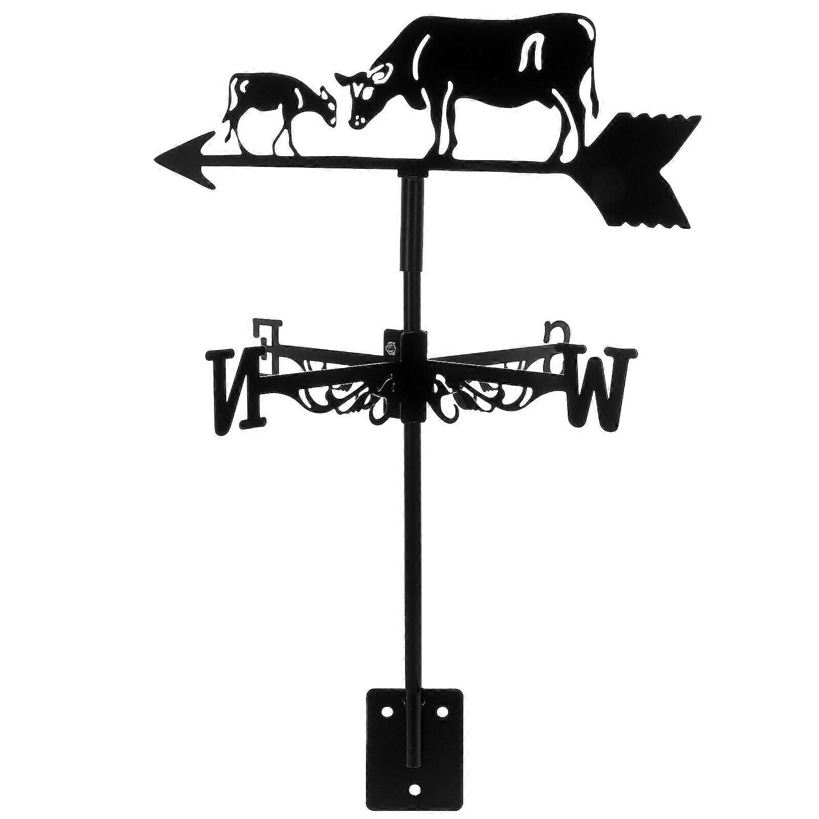 1 Set of Cow Weather Vane Vintage Weather Vane Wind Metal Direction ...