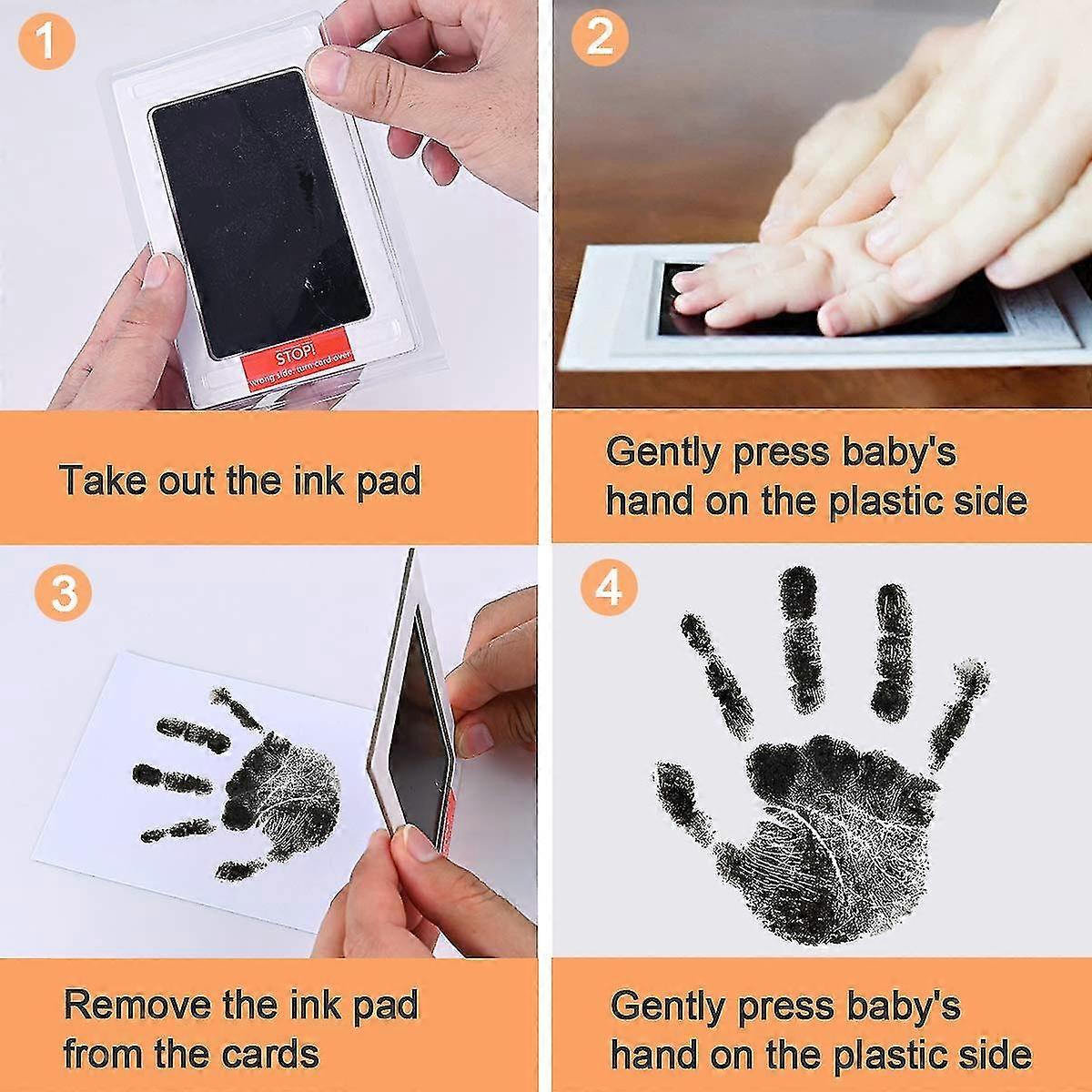 Newborn Baby Handprint And Footprint Ink Kits, For Family Keepsake And ...