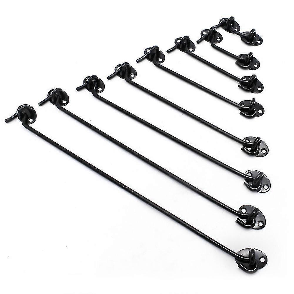 Black Stainless Steel Window Lock With Safety Switch Cabin Window Hook ...