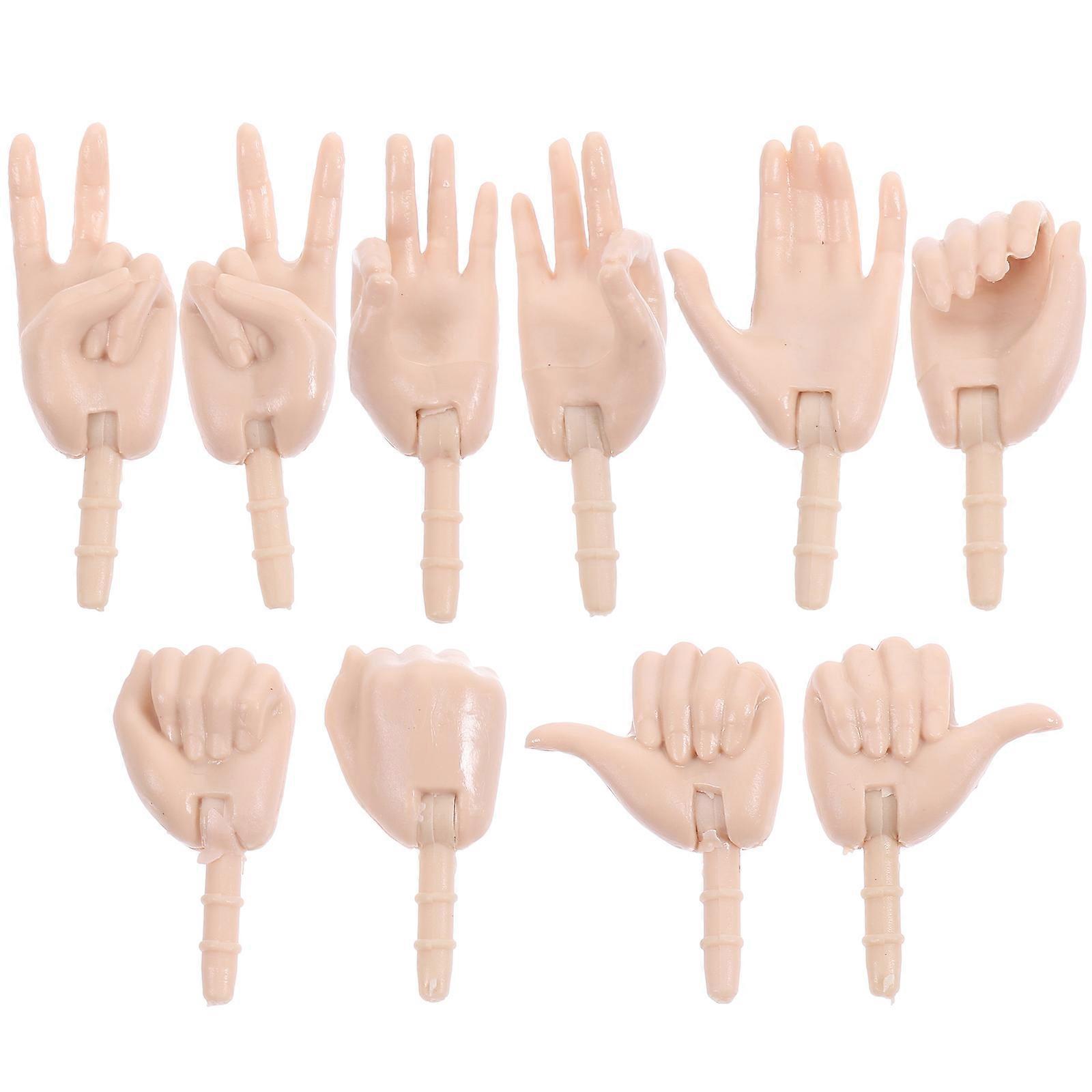 10pcs Fake Hand Parts Mini Hand Parts Plastic Hand Joints Doll Joints ...