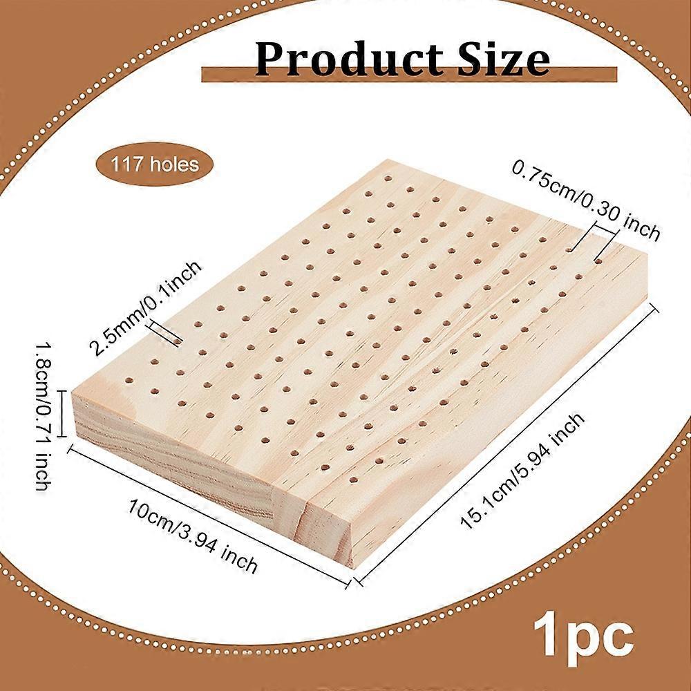 117 Holes Oak Wooden Food Skewer Holder Food Display Board Clay ...