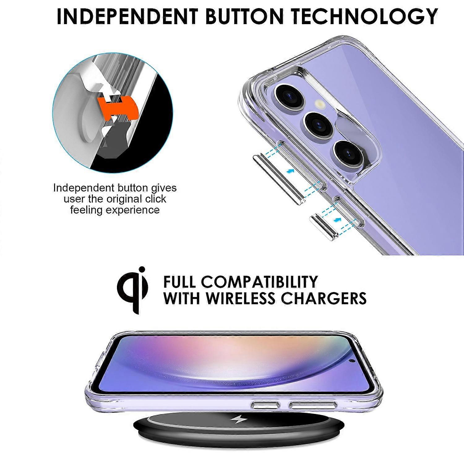 For Samsung Galaxy A35 5G Case Slim-fit Hard PC+TPU Phone Cover HD ...