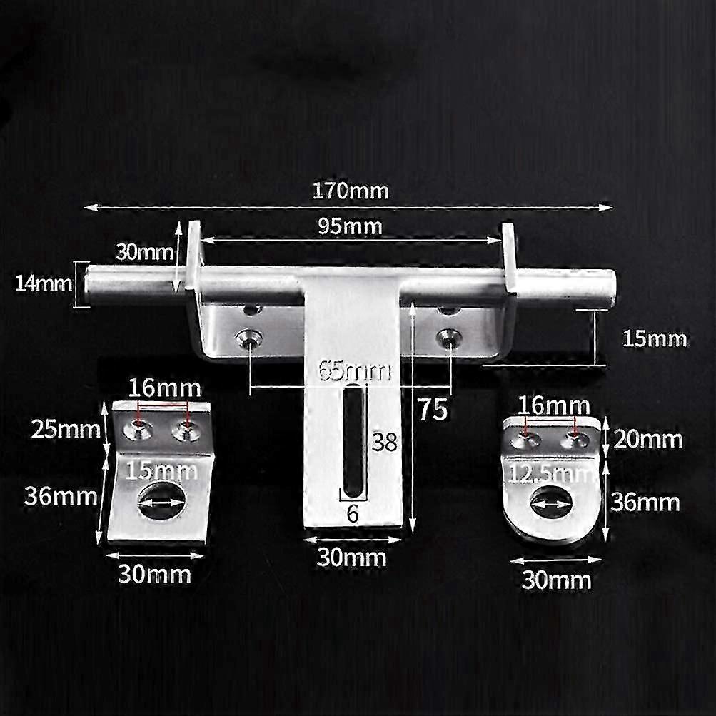 Stainless Steel Bolt 304 Heavy-duty Left And Right Sliding Bolt Door ...