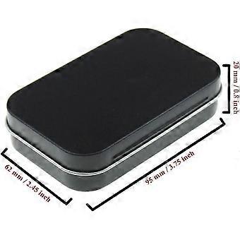 20 Pieces Rectangular Metal Empty Hinged Tins Containers Basic ...