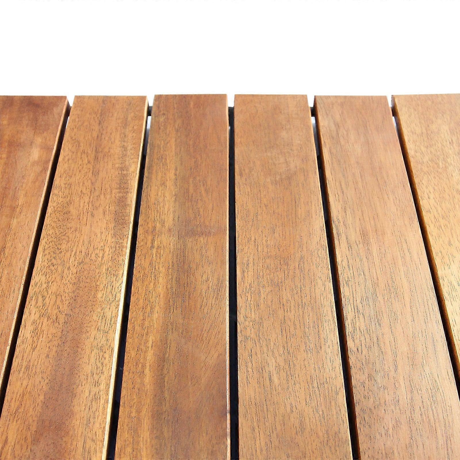 Decking Tiles Wooden Interlocking Boards Square Garden Patio Balcony ...