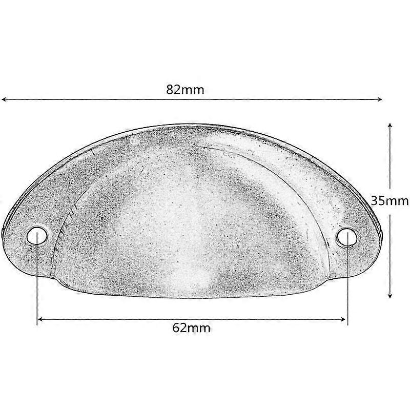12 PCS Retro Shell Door Handle 82mm Vintage Drawer Furniture Handle ...