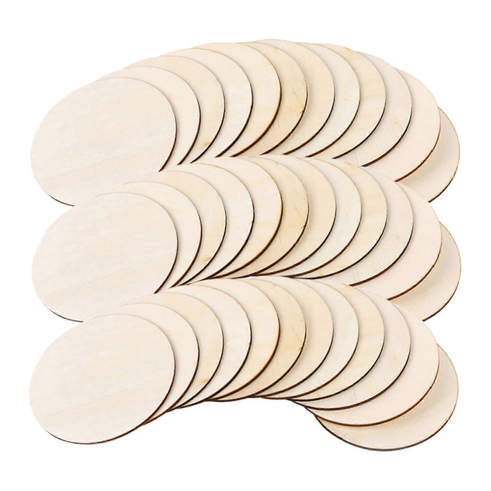 Unfinished Wood Pieces 4x4 Inch Wooden Cutout Tiles Blank Wood Slices ...
