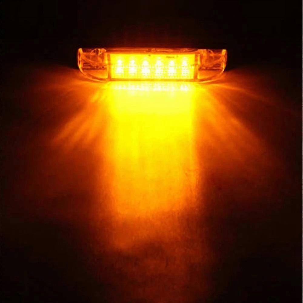 4Inch Amber LED Light 12V Sealed Utility Strip Bar Lights 6LED RV ...