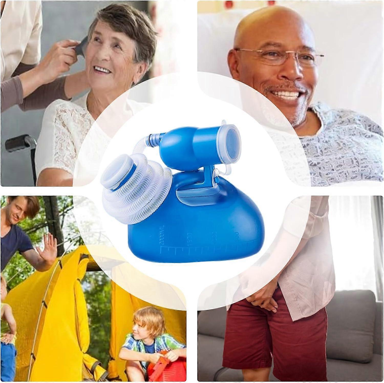 Men Bottle 2L Portable Travel Urinal, AntiFountain Design, Night Urinal ...