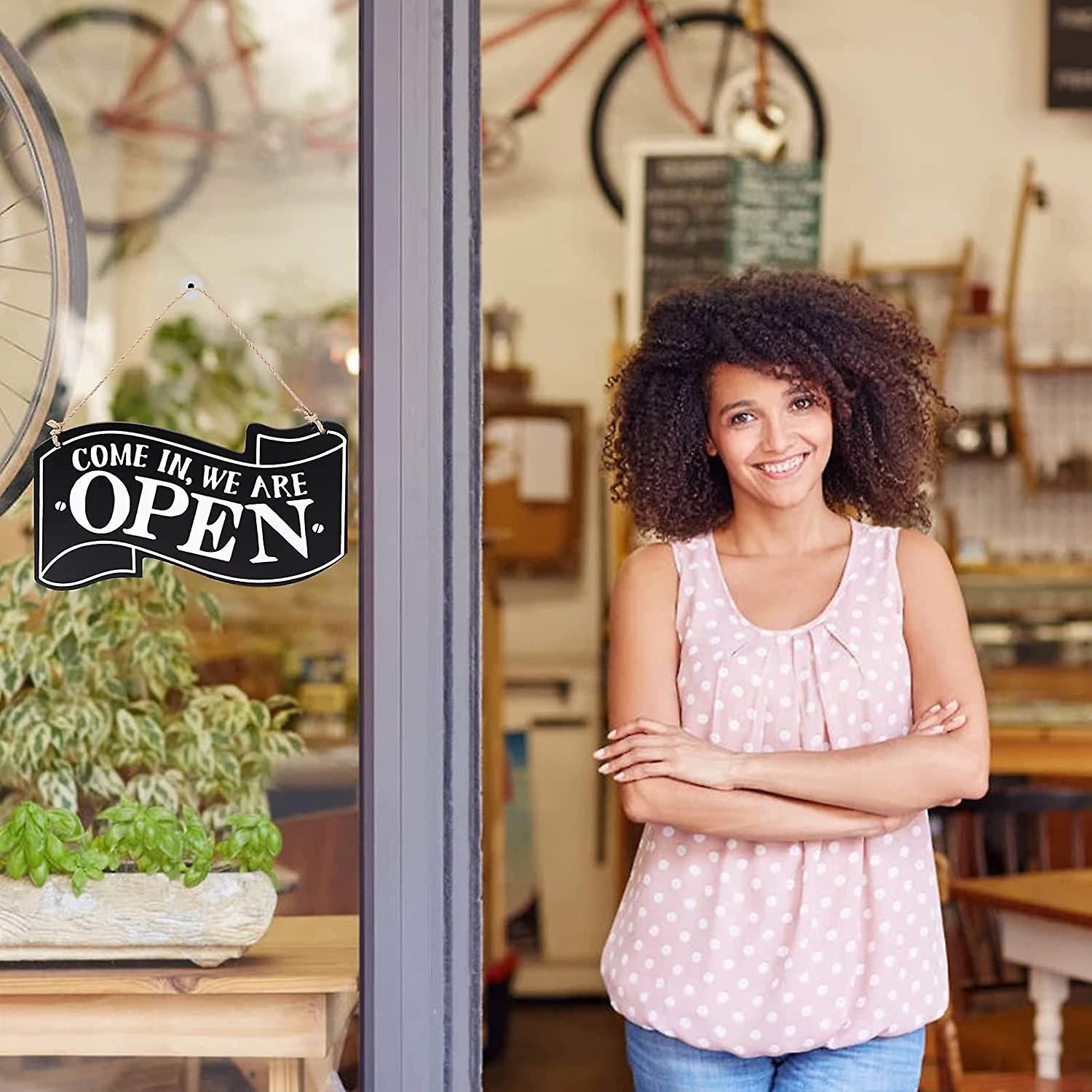 Open Closed Sign For Shop 14x25cm Wooden Plaque Sign Decorative Wooden ...