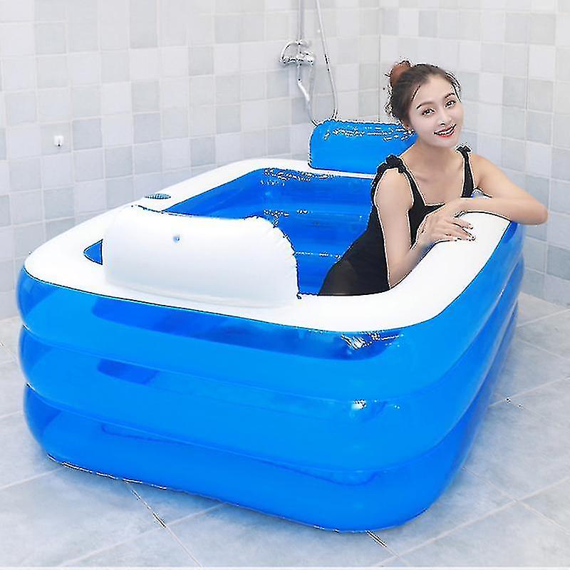 Hot Tub Couple Bath Barrel Thick 3 Layer Double Bathtub Inflatable ...