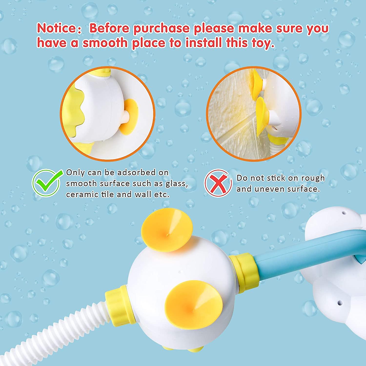 Baby Bath Toy, Lovely Cloudy Bathtub Shower Toy Water Spray Head Game ...