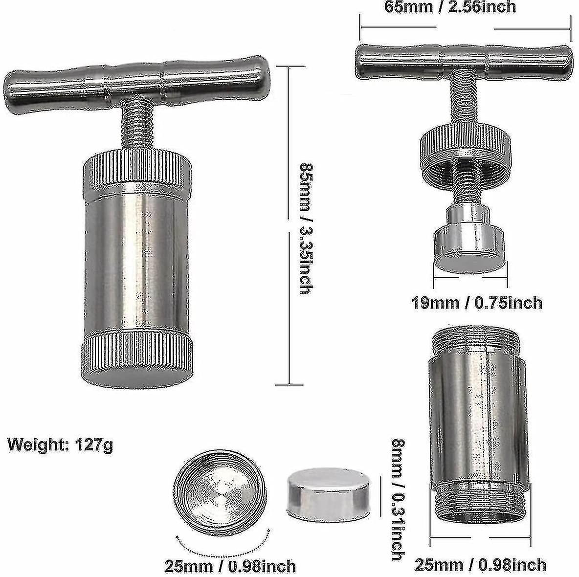 Stainless Steel Pollen Press T Press Handle Tool Heavy Duty Durable 100 ...