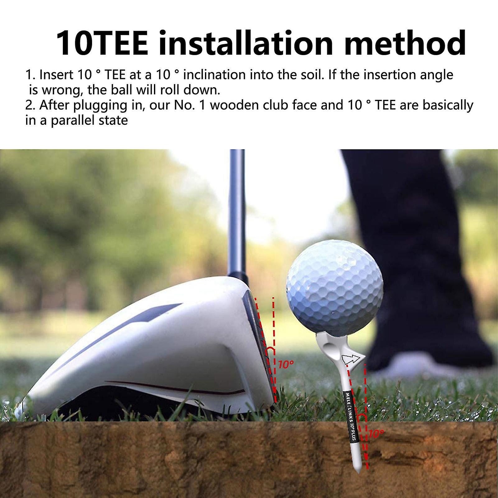 10pcs Golf Tees Wear Ant Portable Oblique Insert Decrease Frict 10 Des ...